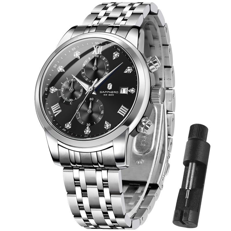 Buy Sapphero Watches for Men Waterproof Luminous Watches with Date Dial ...