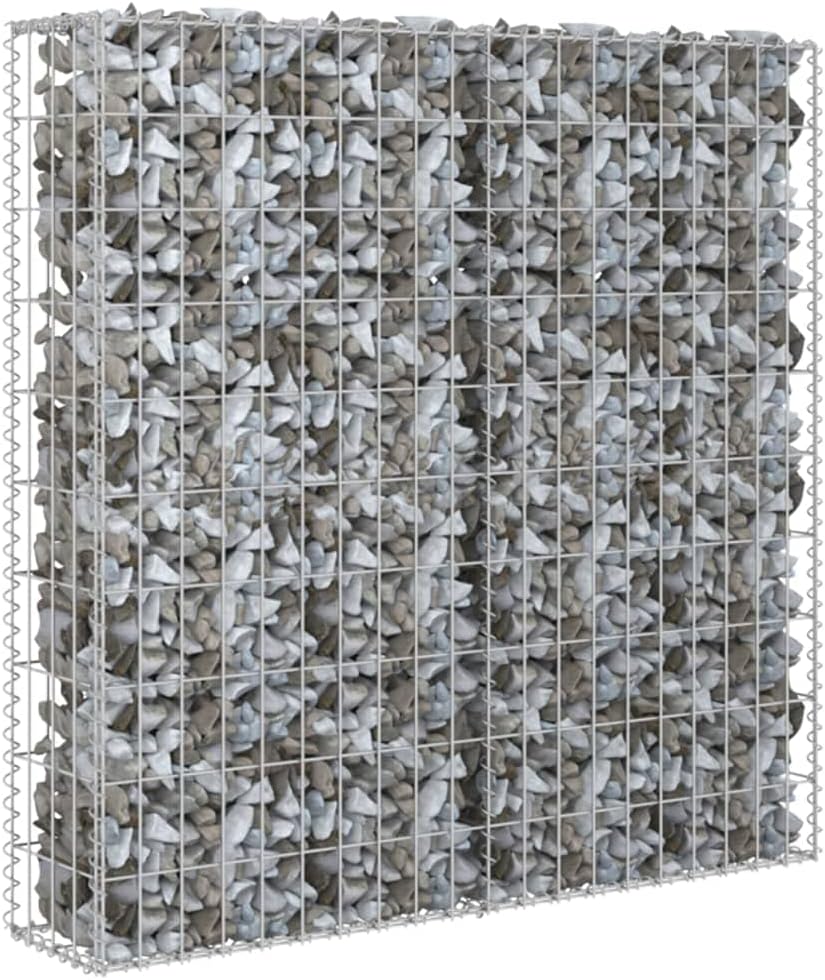 Amazon.com : Galvanized Steel Gabion Wall with Covers | Gabion Basket ...