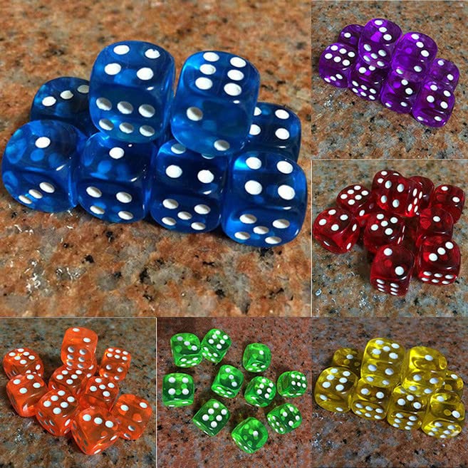 Buy ISHARAA Pack of 60 Ludo DICE Six Sided D6 Dice for Playing Board ...