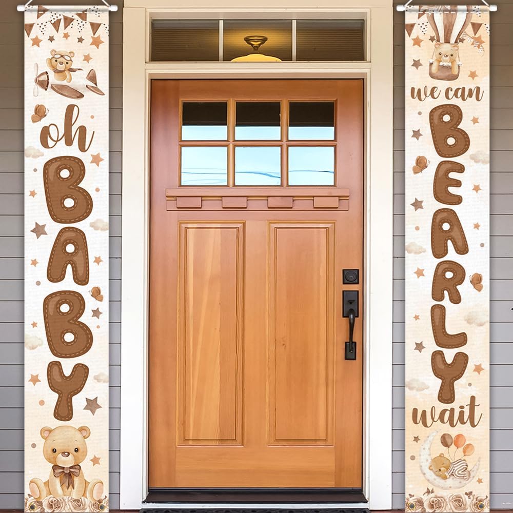 Amazon.com: Bear Baby Banner for We Can Bearly Wait Baby Shower ...