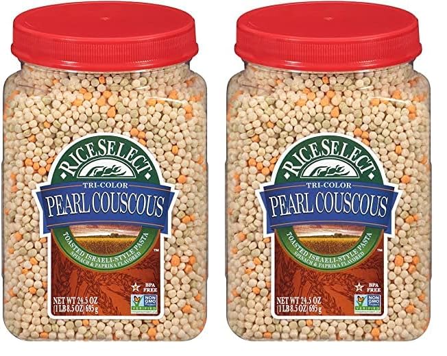 Amazon.com: RiceSelect Tri-Color Pearl Couscous, Toasted Israeli-Style ...