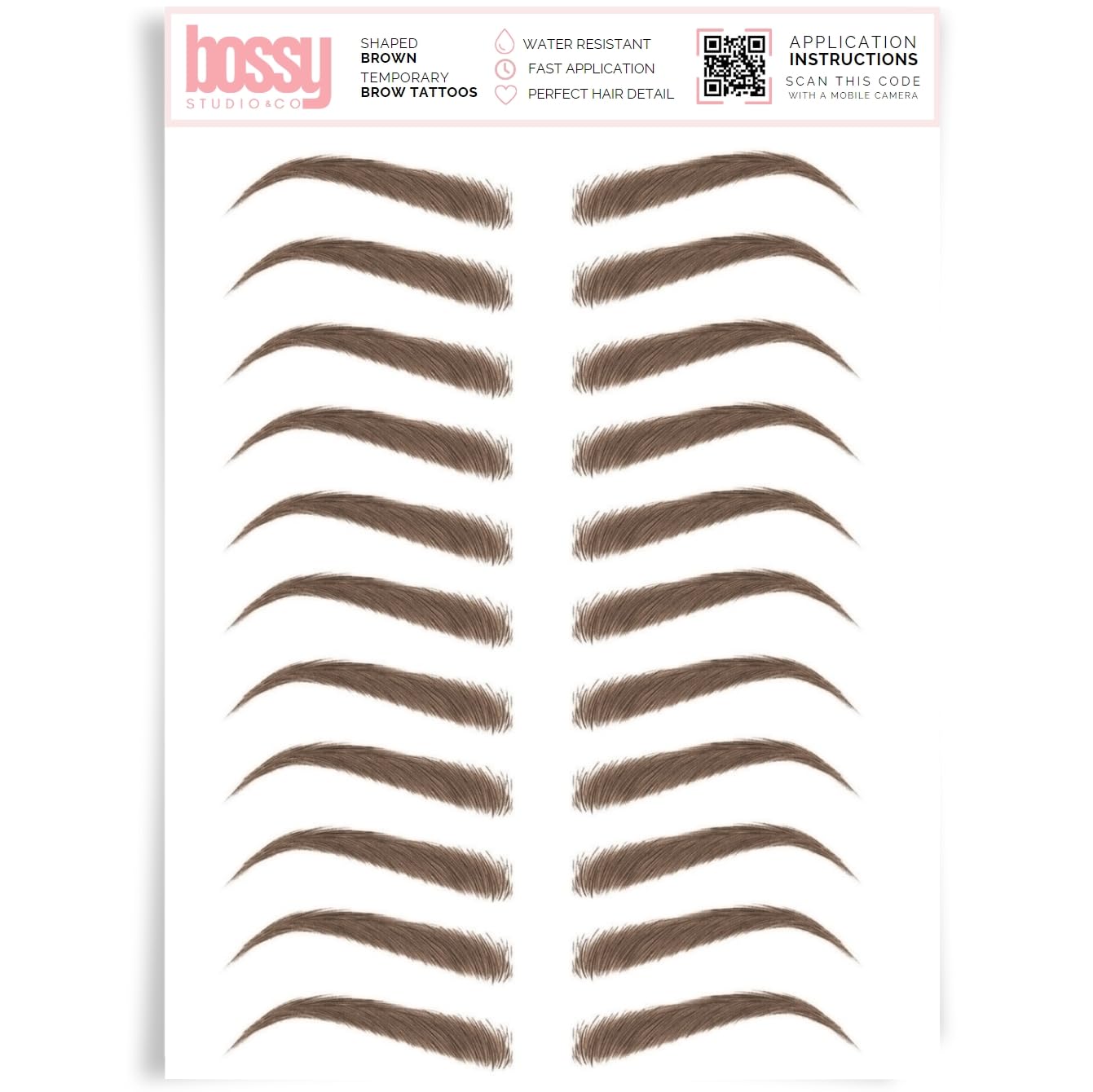 Amazon.com : Brows by Bossy Studio & Co Temporary Eyebrow Tattoos ...