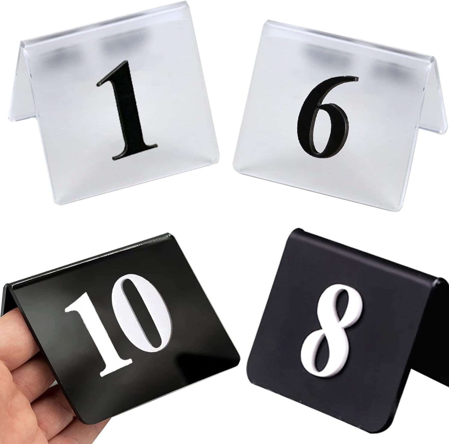 Amazon.com: Números de tabla 1-25/50/100 placas de signos, tarjetas de ...