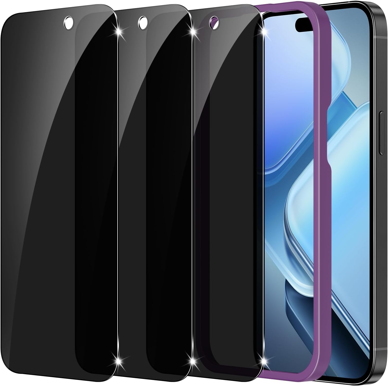 Amazon.com: sorlnern (3 Pack) Tempered Glass Privacy Screen Protector ...