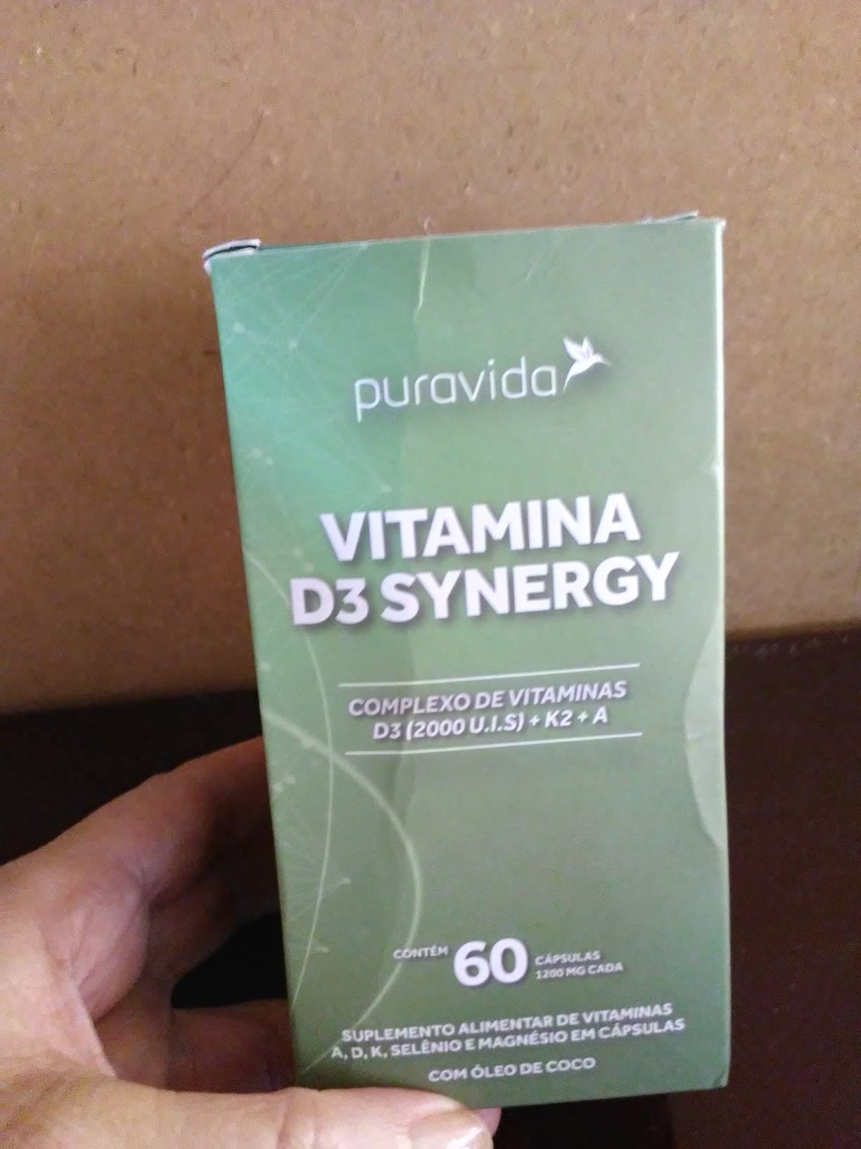Synergy Puravida, D3 2.000ui, K2 Mk7, 60 Caps PuraVida | Amazon.com.br