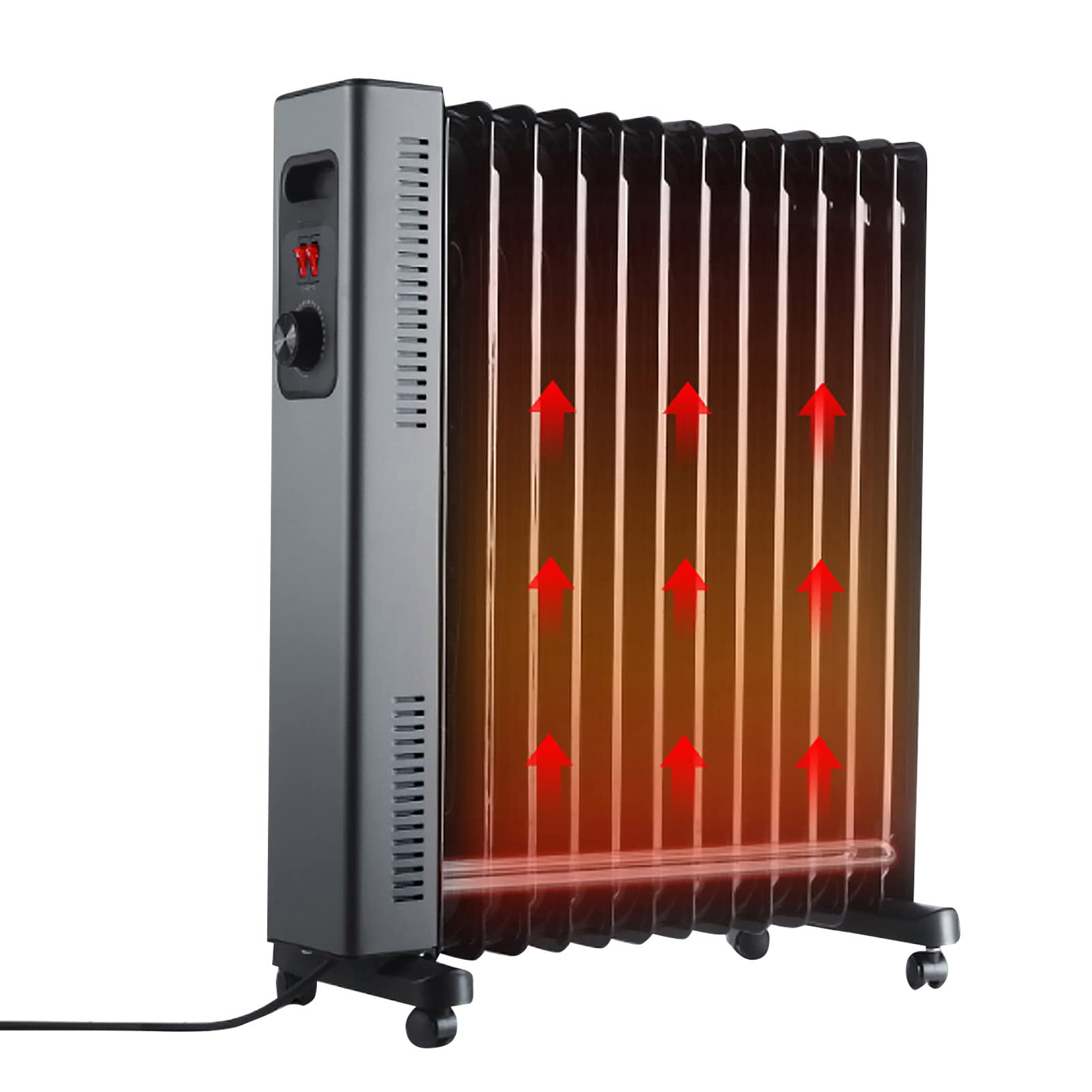 Buy Heating 2200W 13 Fin Portable Electric Oil Filled Radiator Heater ...