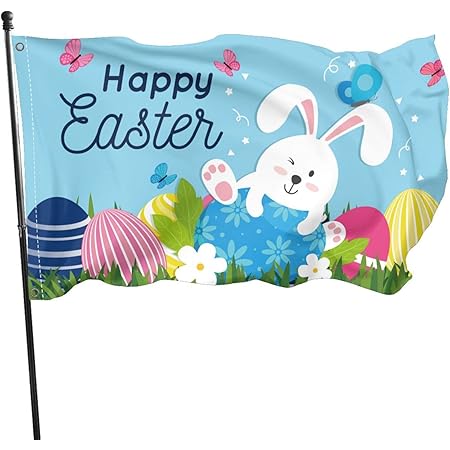 Amazon.com: Probsin Happy Easter Flags 3x5 Ft Double Printed Banner ...