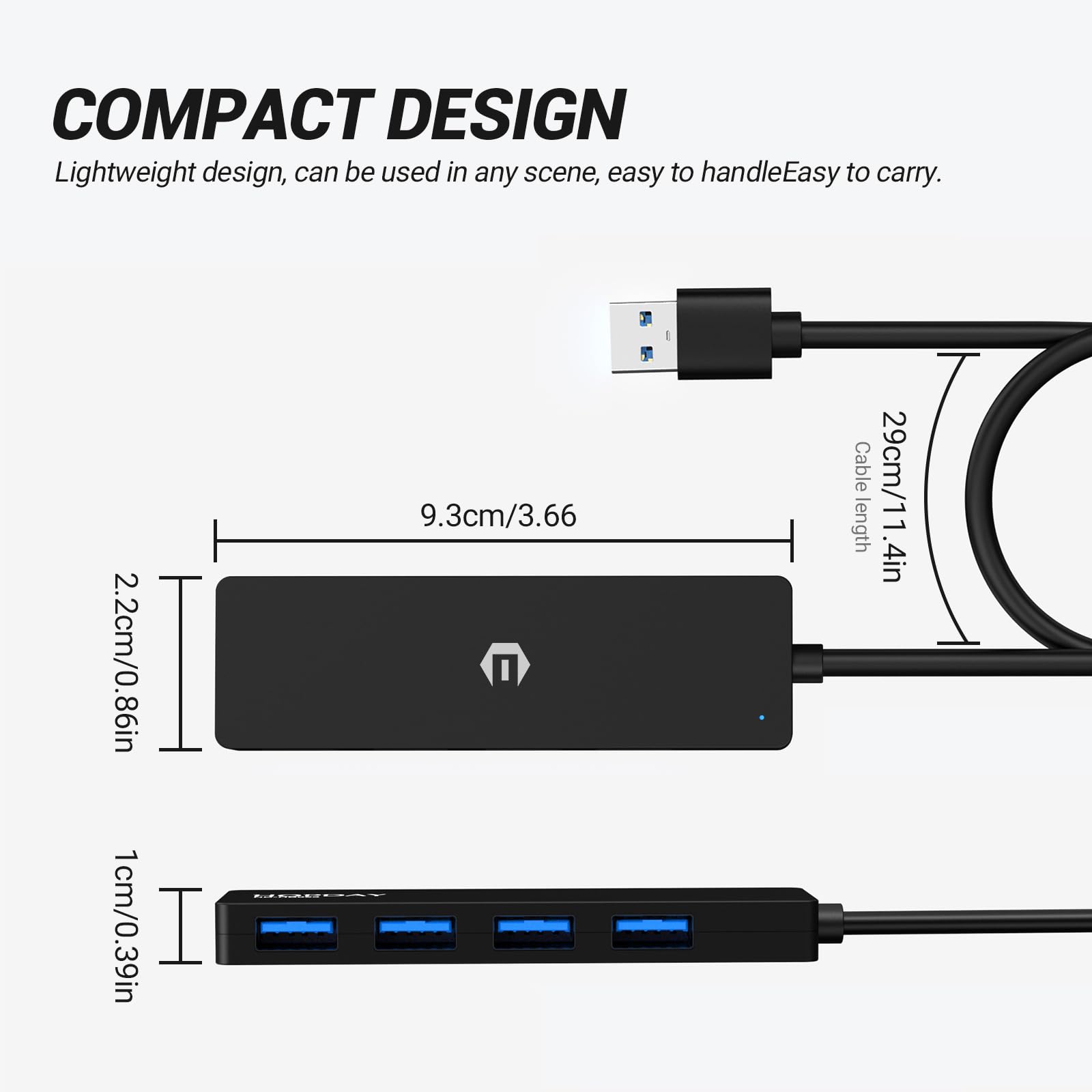 Snapklik.com : USB 3.0 Hub, Ultra Slim 4-Port USB Splitter For Mac Pro ...