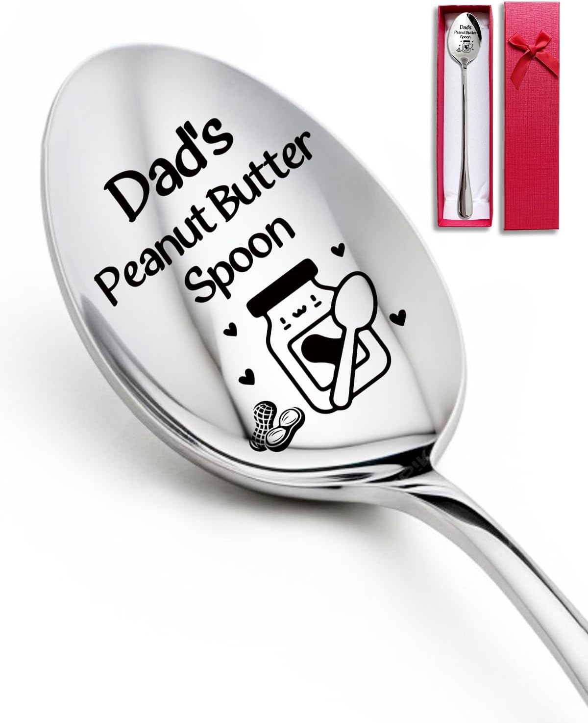 Amazon.com: Advivio Dad's Peanut Butter Spoon, Funny Engraved Stainless ...