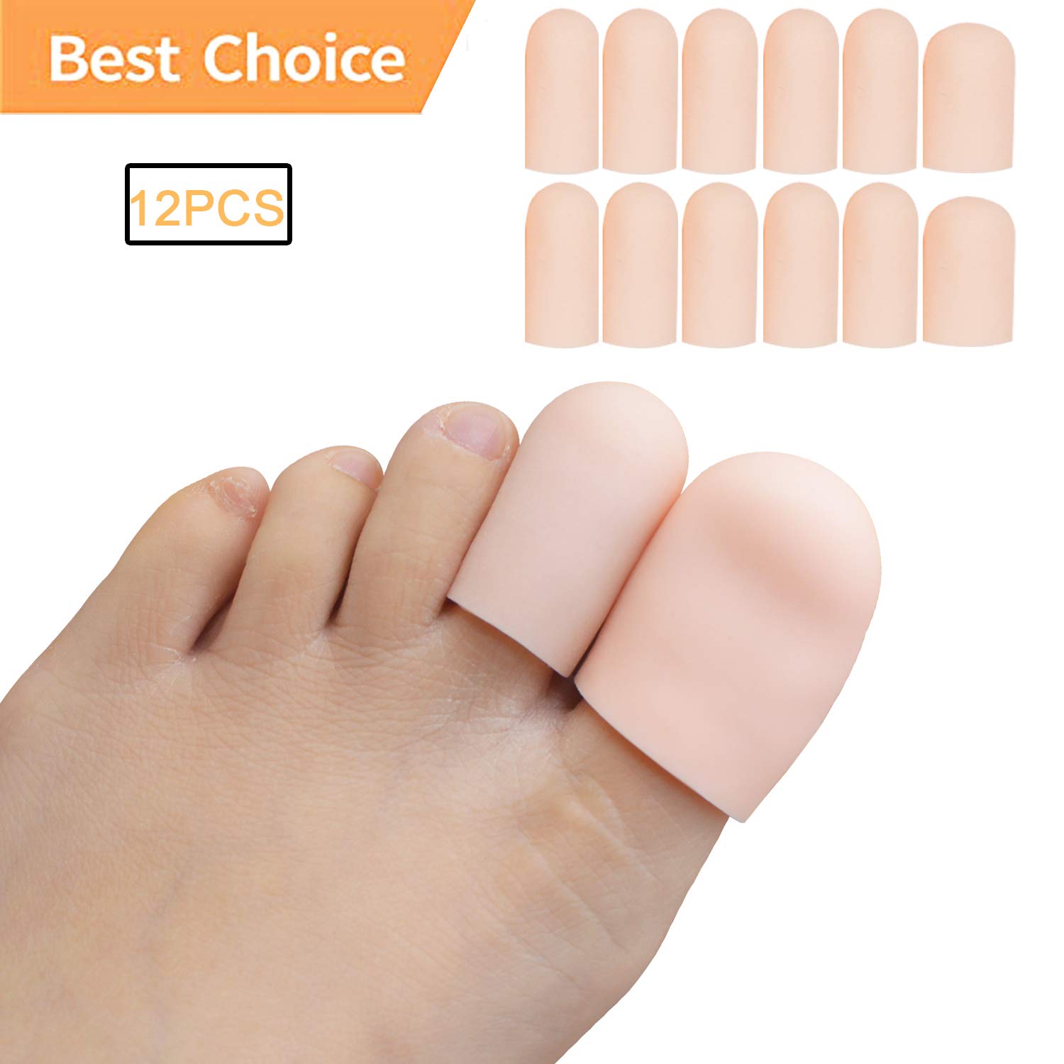 Buy Gel Toe Caps Toe Protectors Toe Sleeves *New Material* for Blisters ...