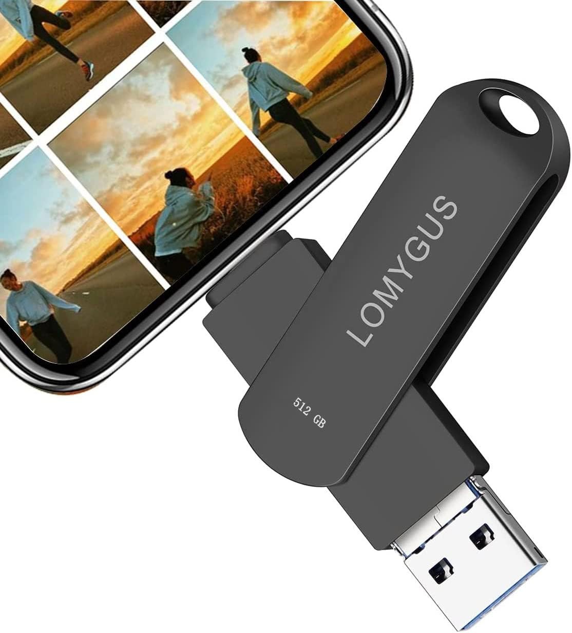 Amazon.com: USB Stick 512GB Flash Drives for Phone, Digital Photo ...