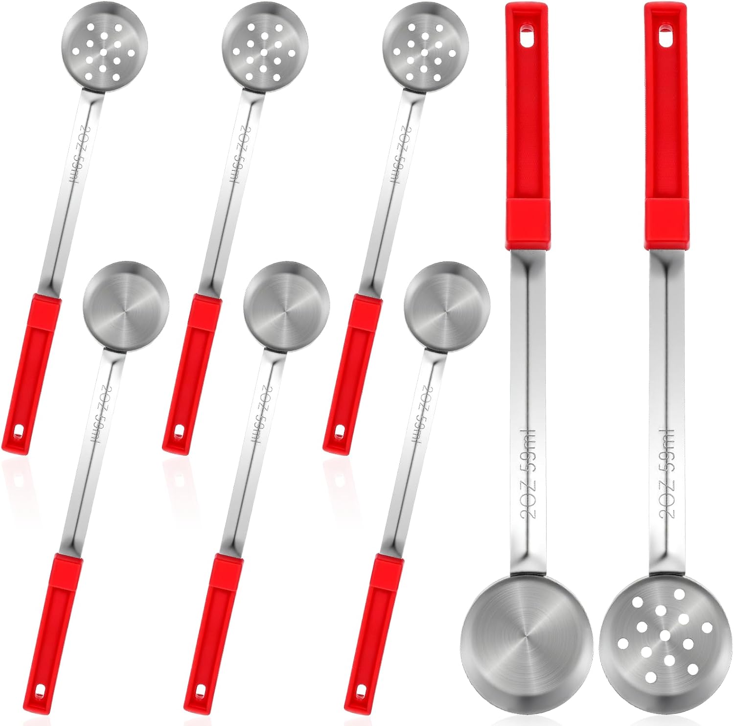 Amazon.com: 8 Pcs 2 OZ Portion Control Serving Spoons, Solid and ...