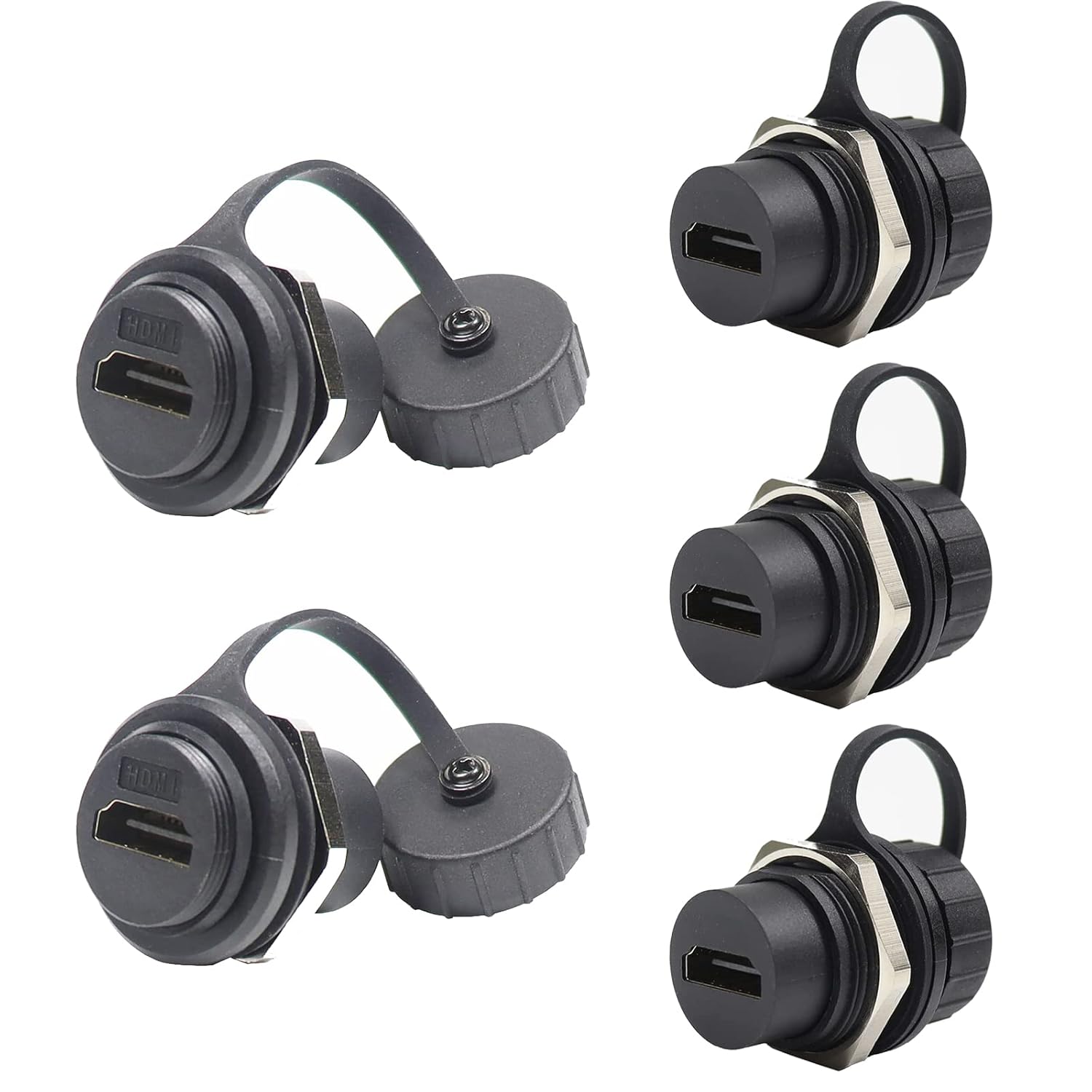 Buy PENGLIN 5PCS Waterproof HDMI Coupler, HDMI Panel Mount Pass Through ...