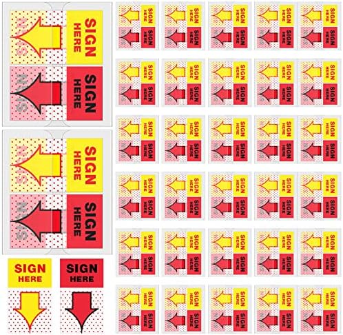 Amazon.com : 1600 Pcs/32 Pack Sign Here Tabs 1 inch Sign Here Stickers ...