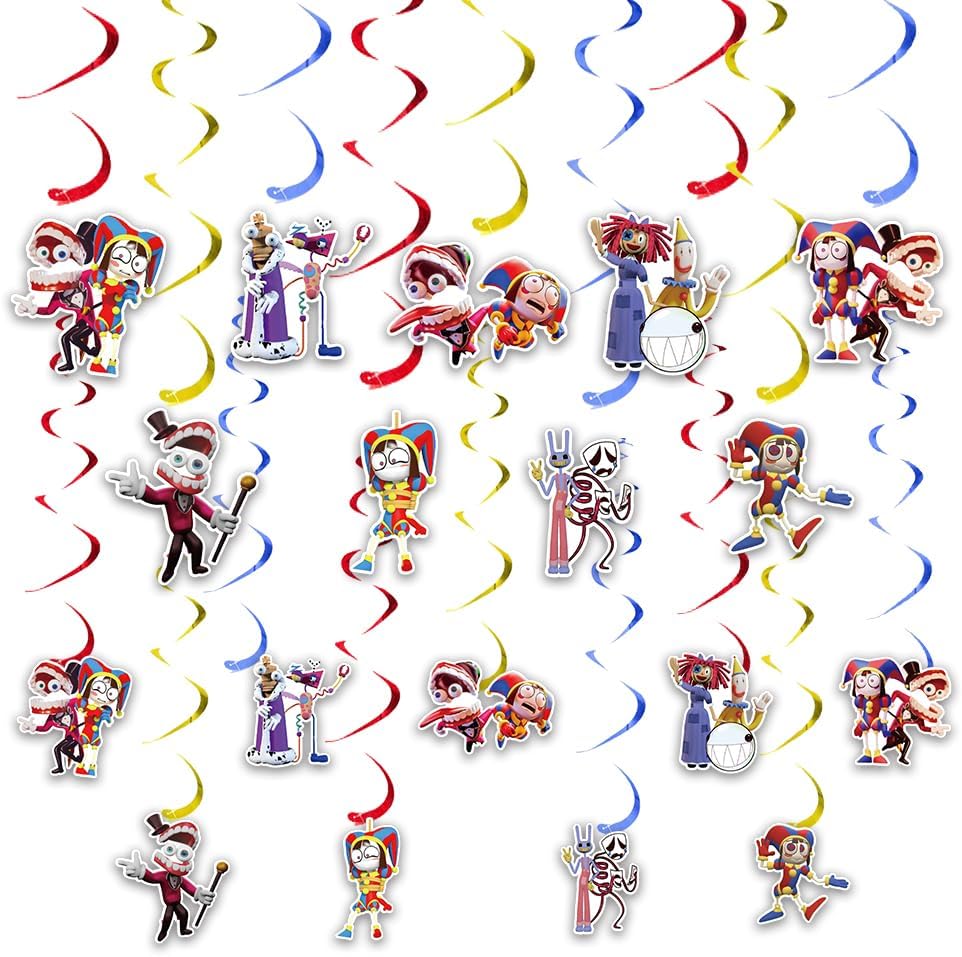 Amazon.com: 18Pcs Circus The Carnival Hanging Swirl Decorations Circus ...