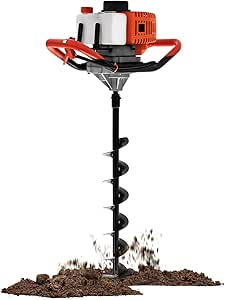 Amazon.com: Post Hole Digger, 52cc 1460W Earth Auger Hole Digger, Gas ...