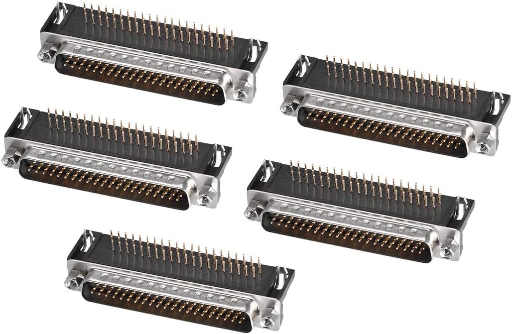 Amazon.com: uxcell D-sub Connector Male Plug 62-pin 3-Row Right Angle ...