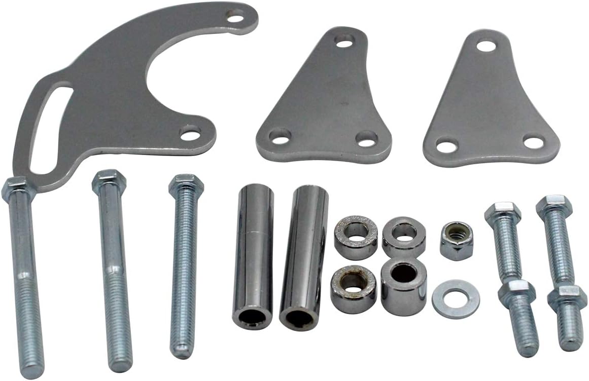Amazon.com: Chrome LWP Power Steering Pump Bracket Compatible for ...