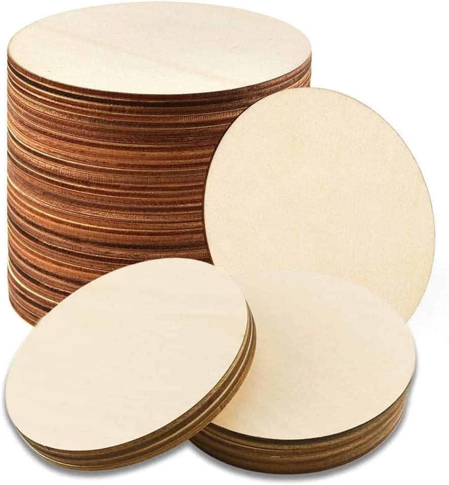 Nitishi 6 Pc Round MDF Tea Coaster Plain Board 4 Inch for Art and Craft ...