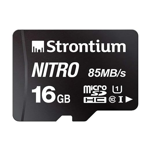 Strontium Nitro 16GB Micro SDHC Memory Card 85MB/s UHS-I U1 Class 10 ...