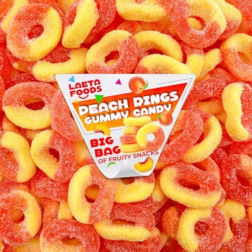 Amazon.com : Peach Rings Gummy Candy | 1 Pound Bag | Sour and Sweet ...