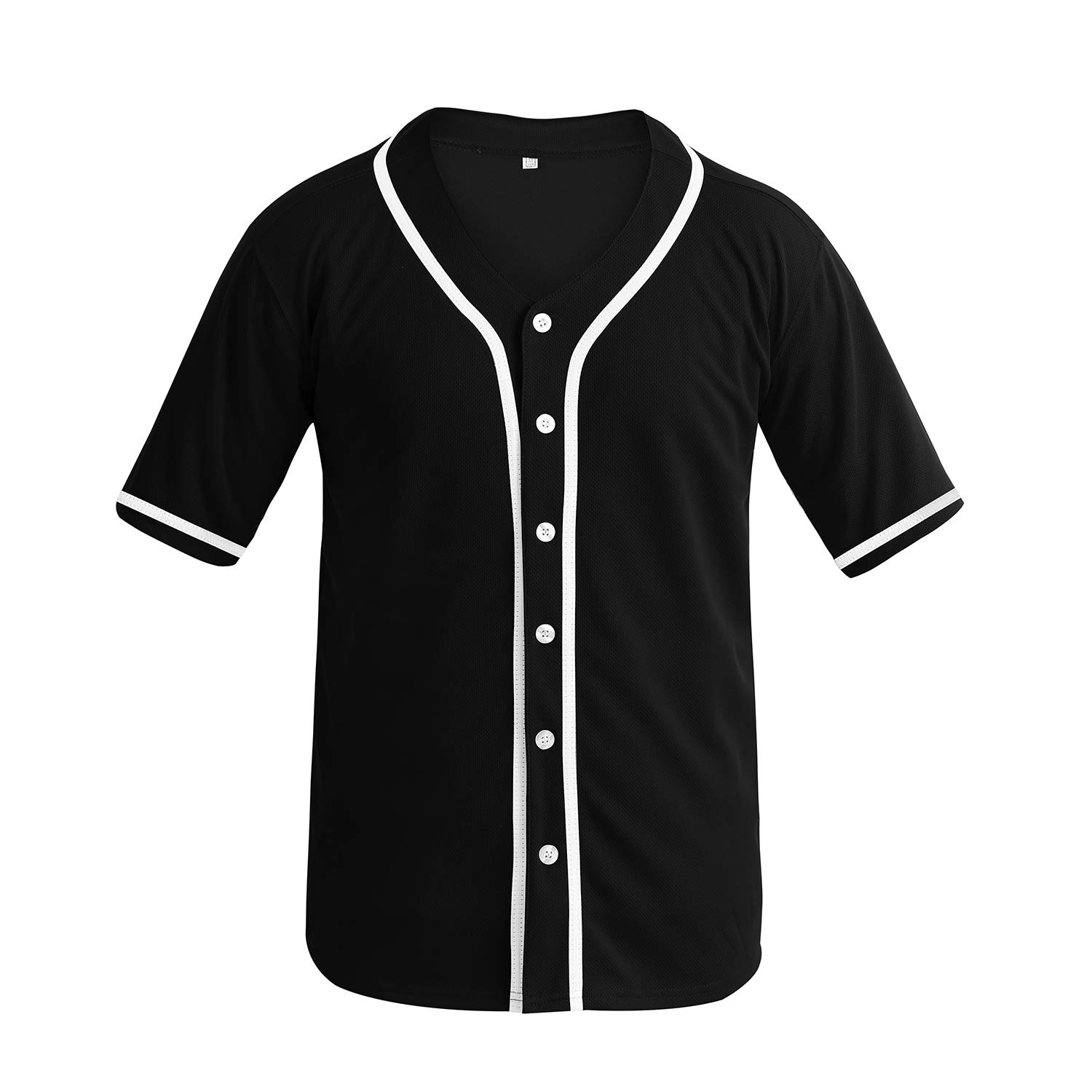 Mens Button Down Baseball Jersey, Blank Softball Team Uniform, Hip Hop ...