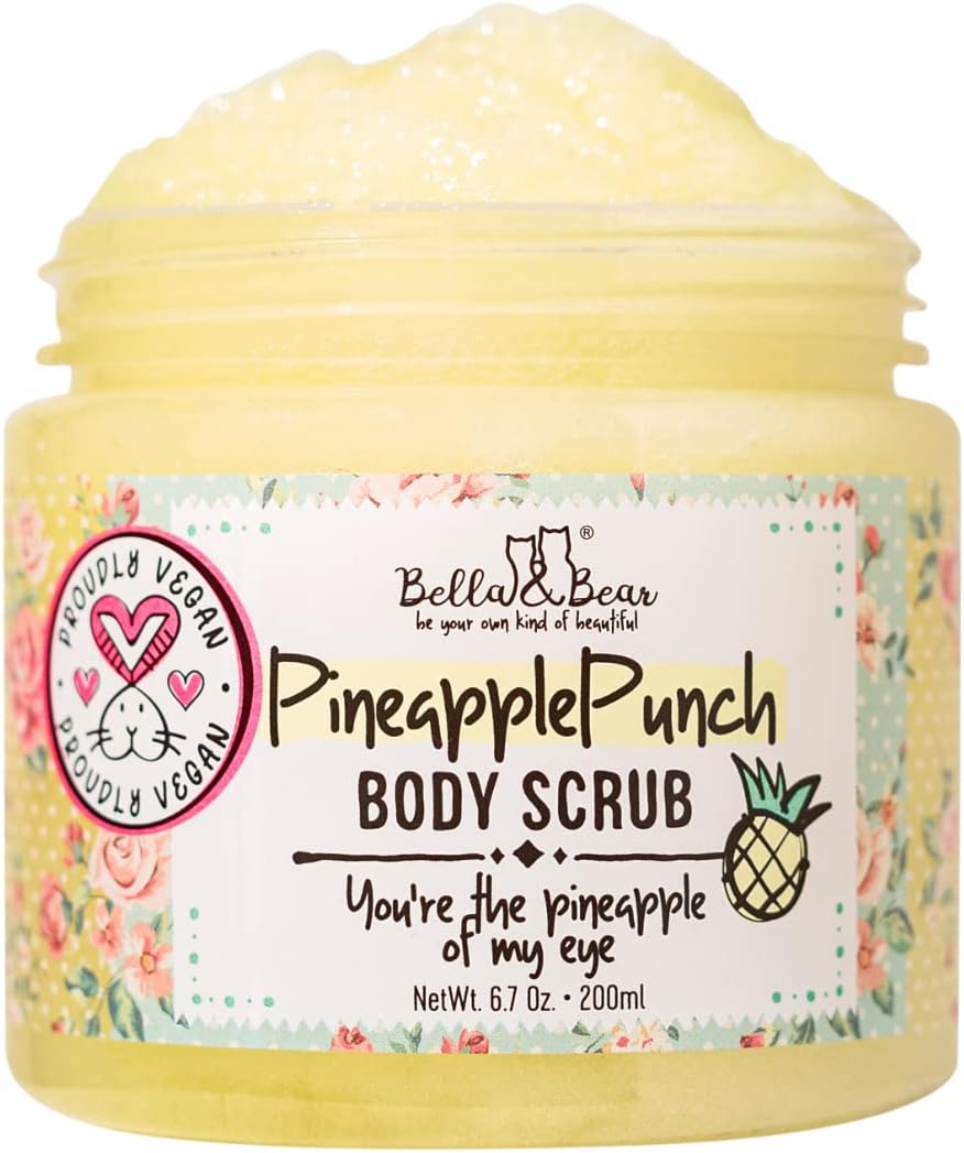 Amazon.com : Bella & Bear Pineapple Body Scrub Exfoliator - Vegan (6 ...