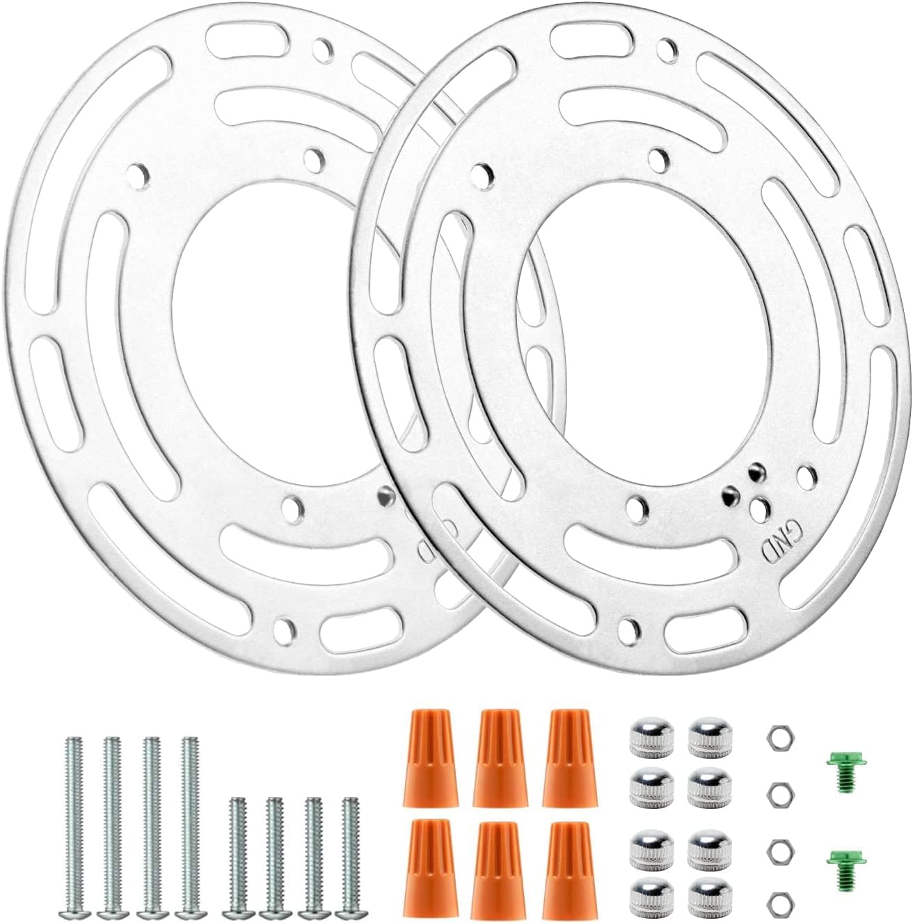 L&M Universal Light Fixture Mounting Bracket 2 Pack , 4 Inches Diameter ...