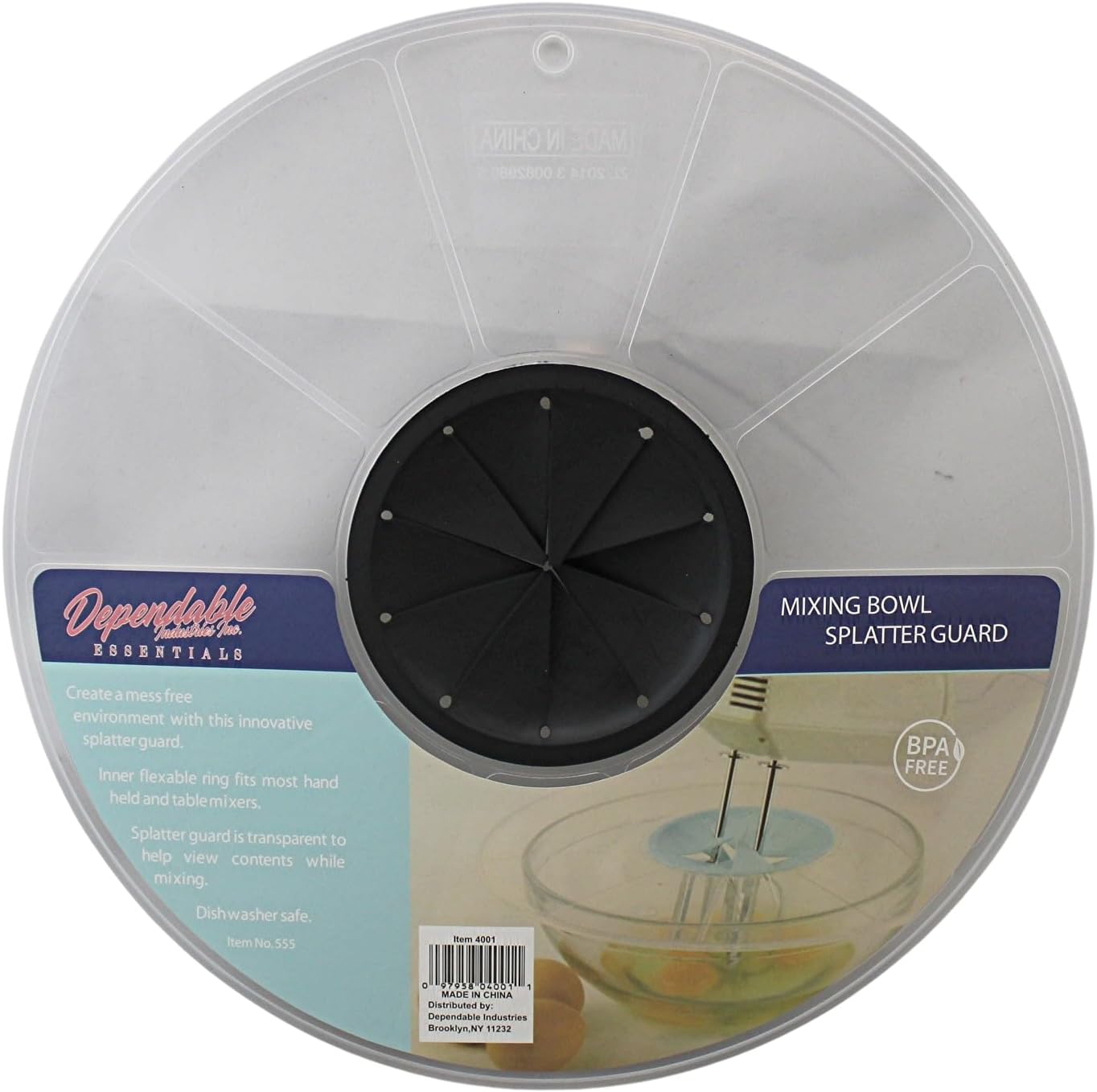 Amazon.com: 12" Mixing Bowl Splatter Guard BPA FREE Fits Most Hand and ...