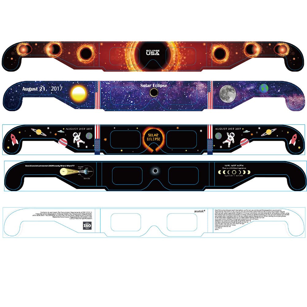 Lyeaa Total Solar Eclipse Glasses Resin Paper Solar Eclipse Glasses ...