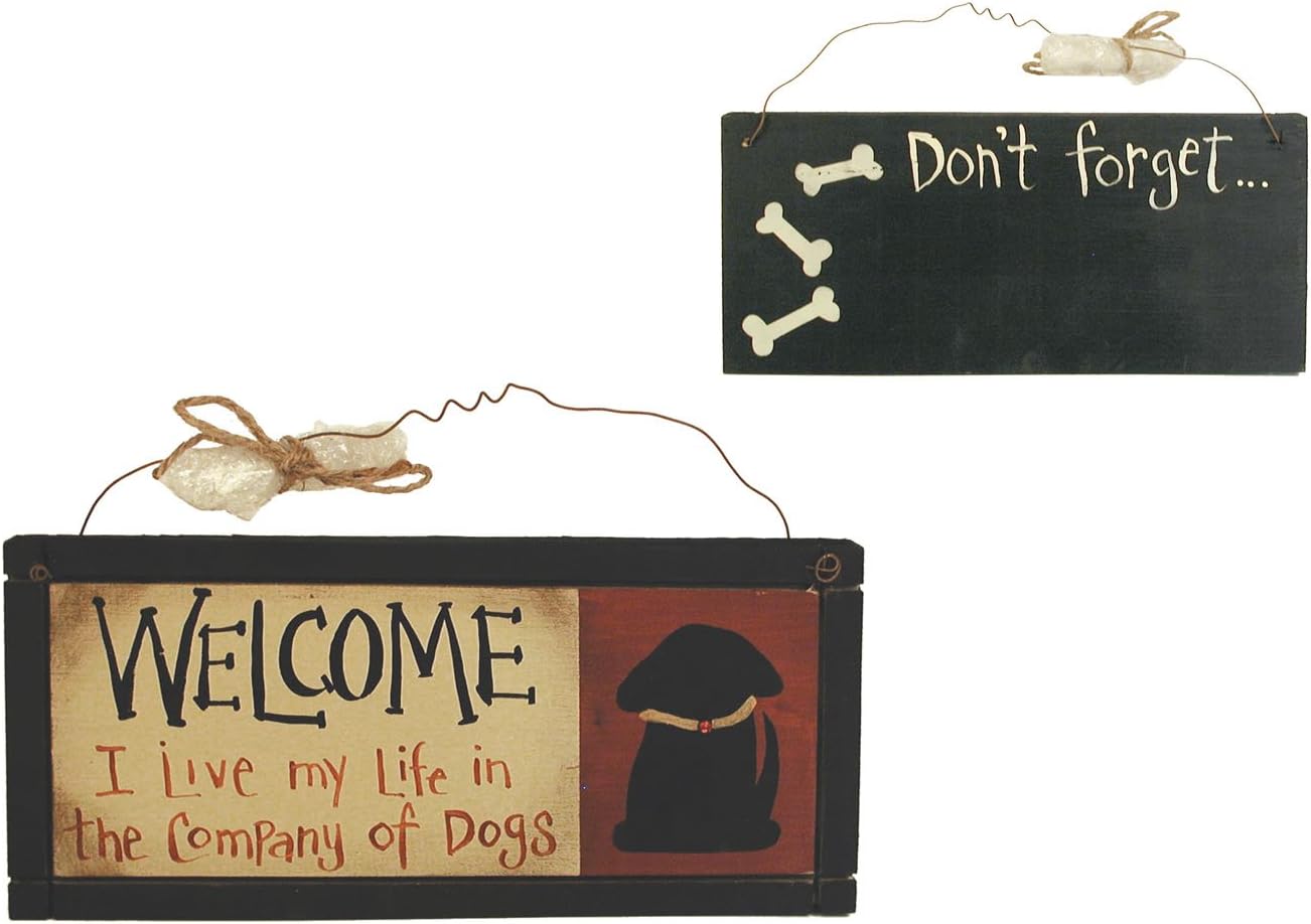 Amazon.com: Ohio Wholesale 2-Sided Dog Sign Wall Art, from our Cats and ...