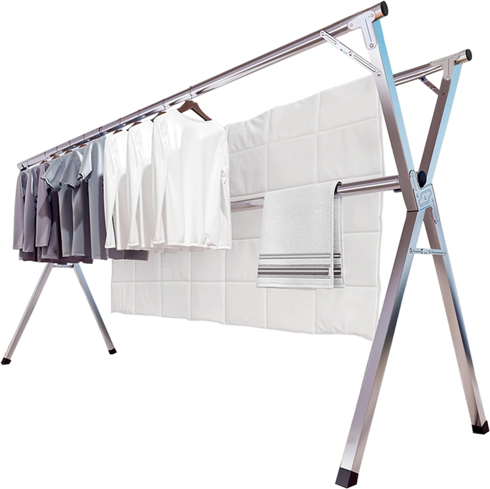 Amazon.com: Fayleeko Drying Rack, 52 Clips Stainless Steel Laundry ...