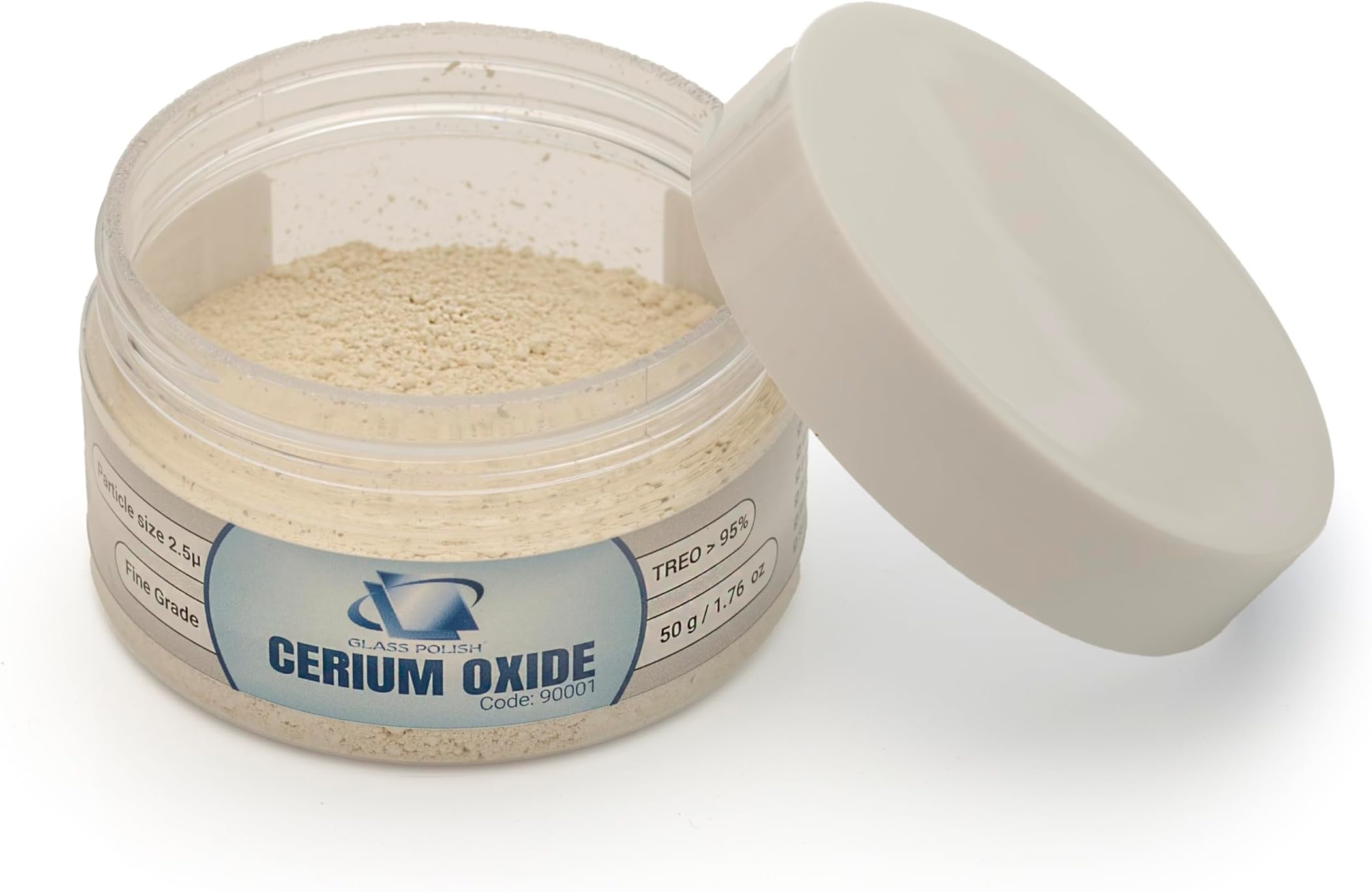 GLASS POLISH PRO (50g) Cerium Oxide, Fine-Grade Glass Polishing Powder ...