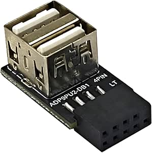 USB Front Panel Adapter 9Pin to USB 2.0 Female Adapter Header for ...