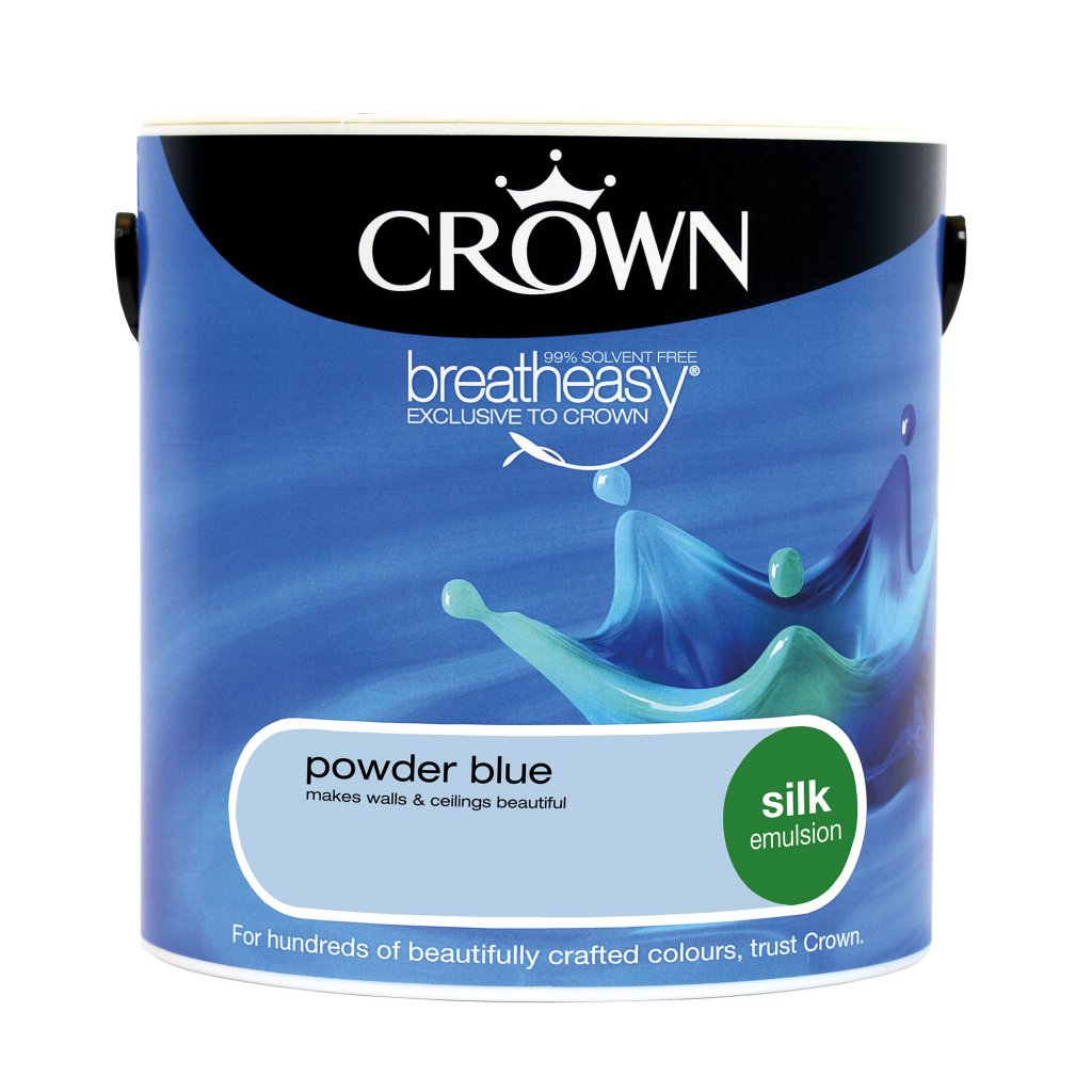 Crown Silk Emulsion 2.5L Powder Blue : Amazon.co.uk: DIY & Tools