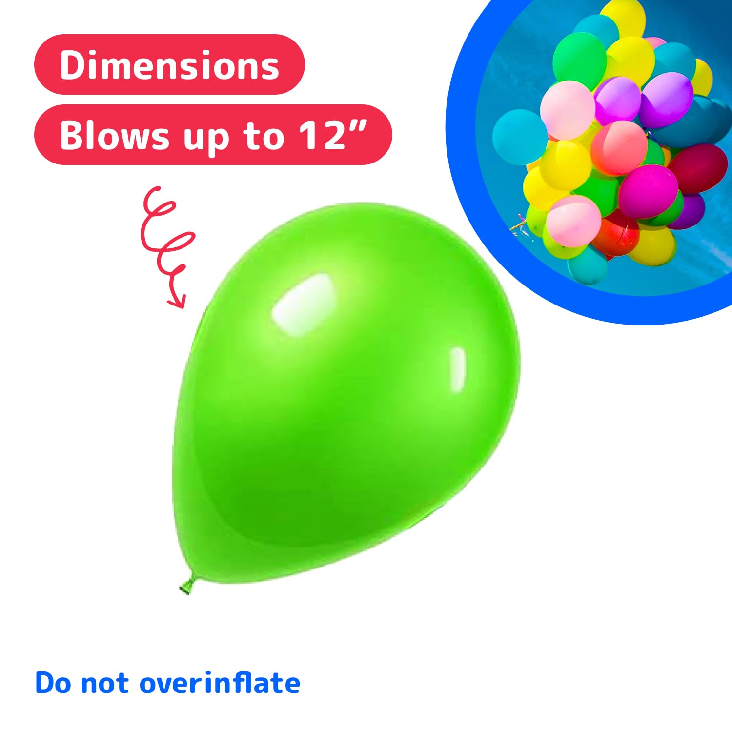 Snapklik.com : PREXTEX 12-Inch Latex Balloons 900 Pack - Assorted Multi ...