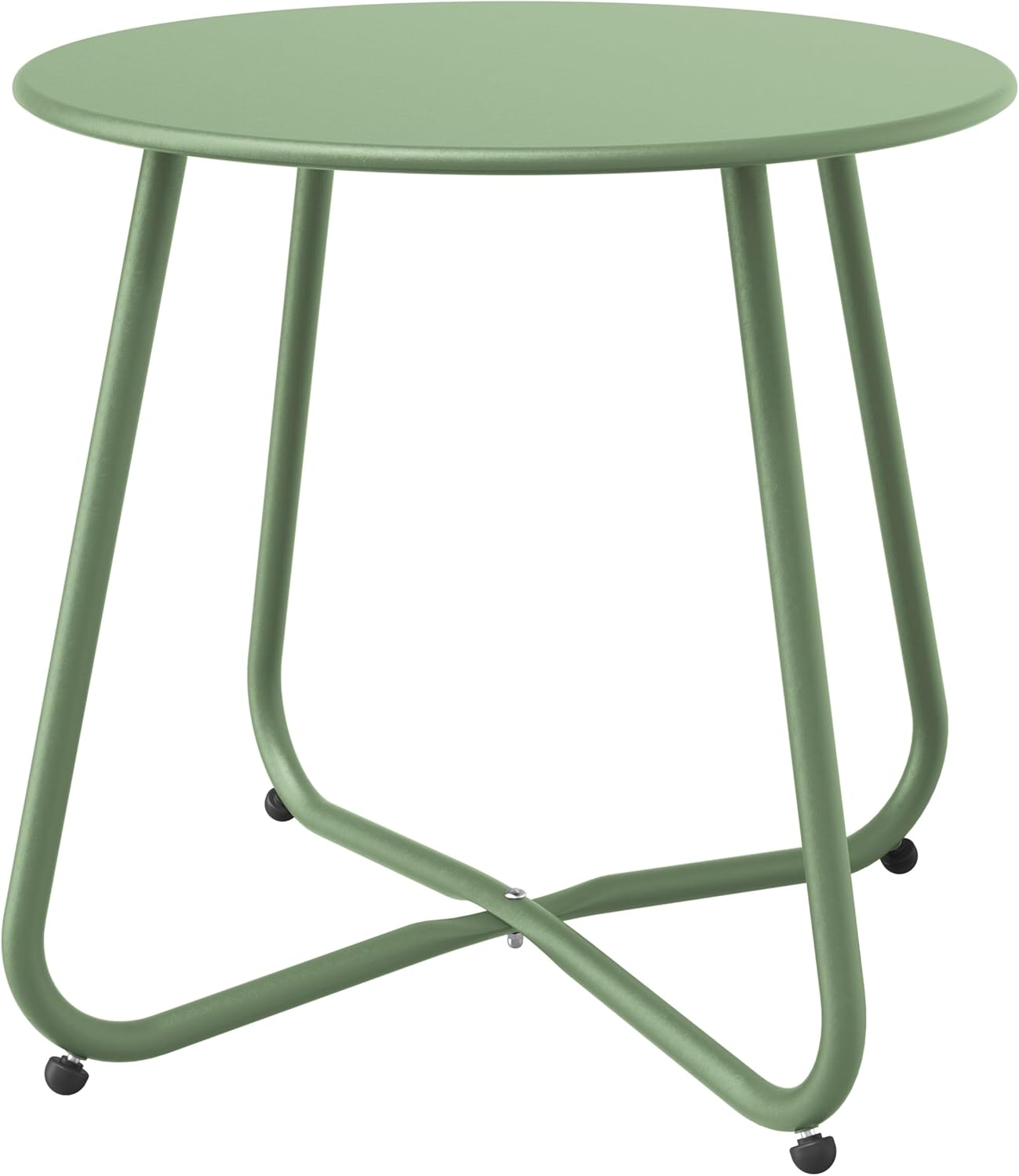 Amazon.com: Bean Green Patio Side Table, 18" Weatherproof Steel Outdoor ...