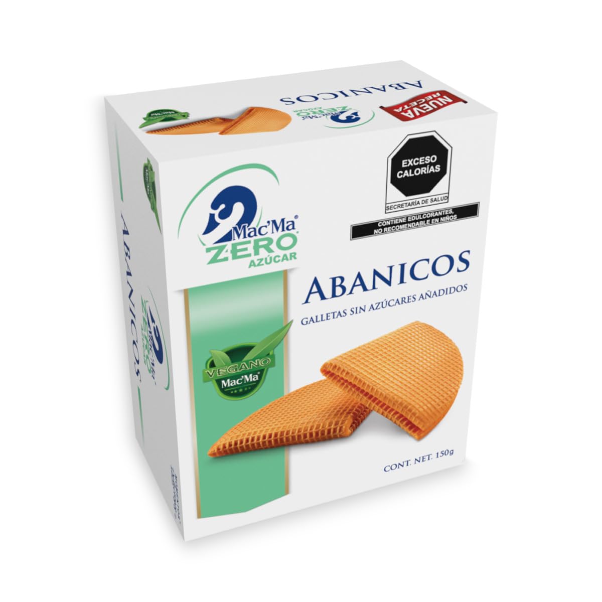 Mac´Ma Galletas Abanico Zero Azucar 150g : Amazon.com.mx: Alimentos y Bebidas