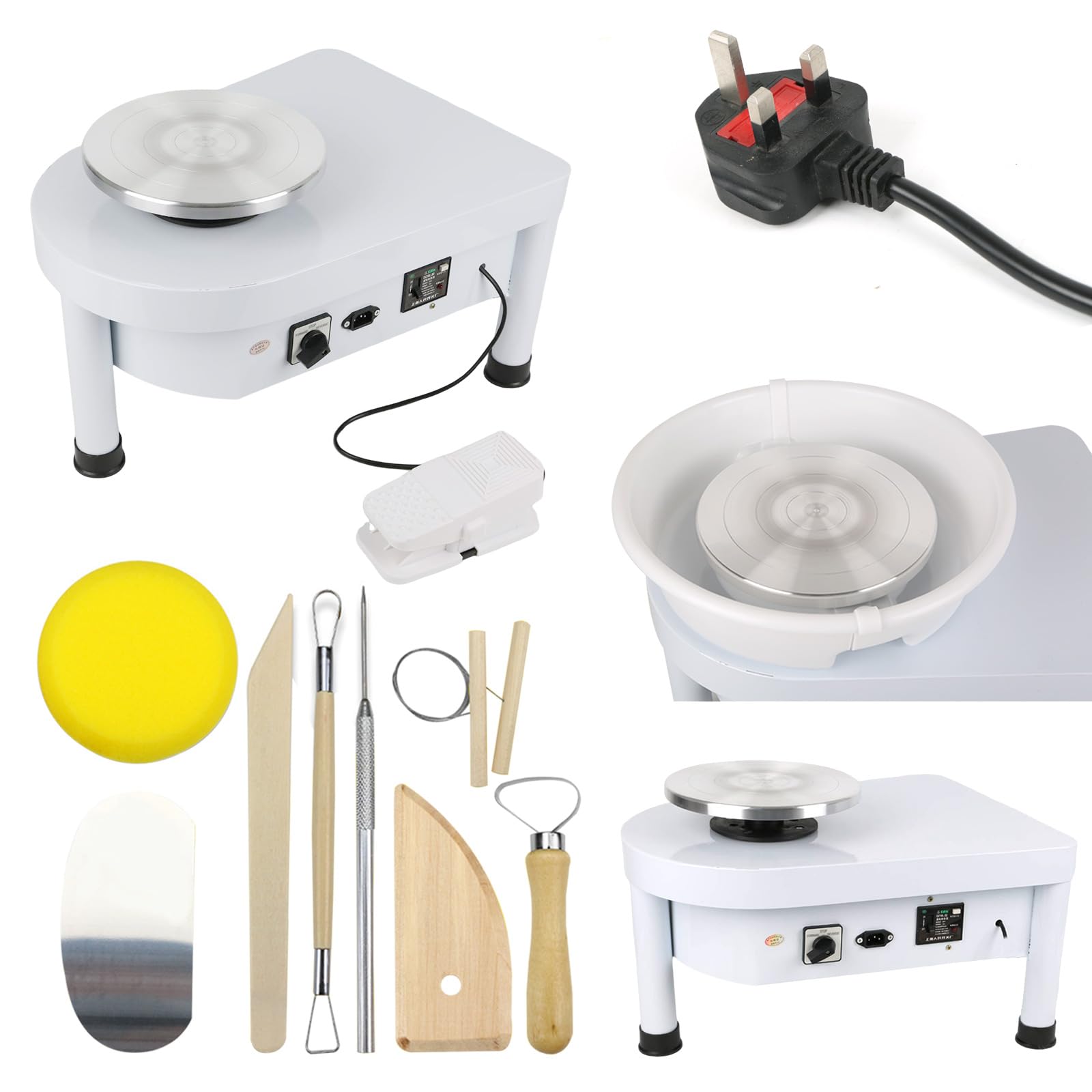 Electric Pottery Wheel 25cm 350W, Pottery Forming Machine, Ceramic ...