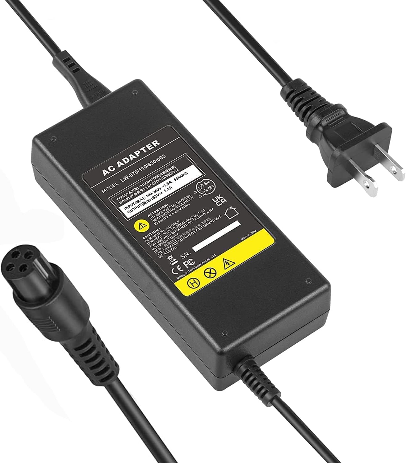 Amazon.com: TREE.NB 4 Prong Scooter Charger for Segway Ninebot S/S-MAX ...