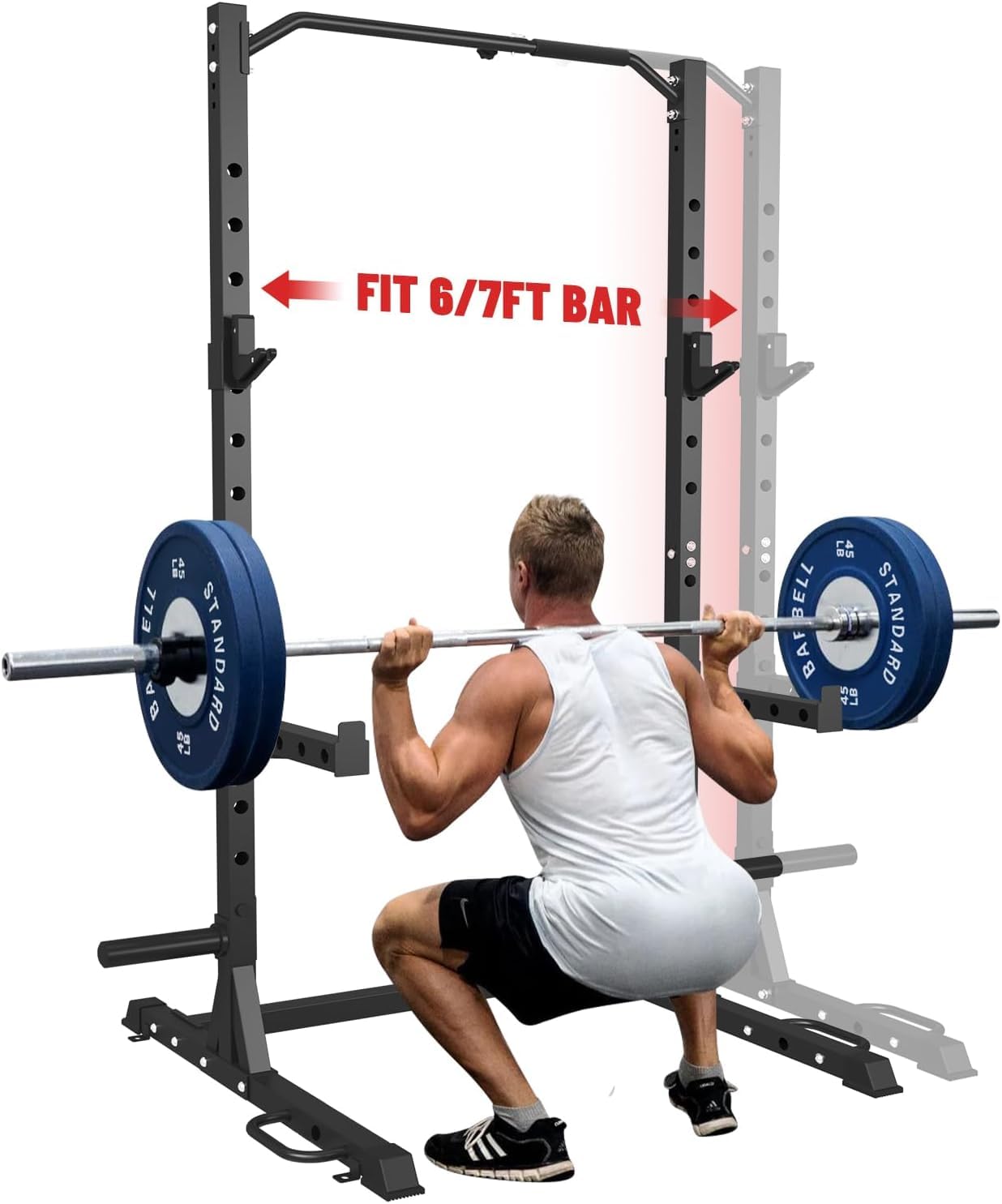 Mikolosquat Rack With Adjustable Pull Up Bar Multi Functional Power ...