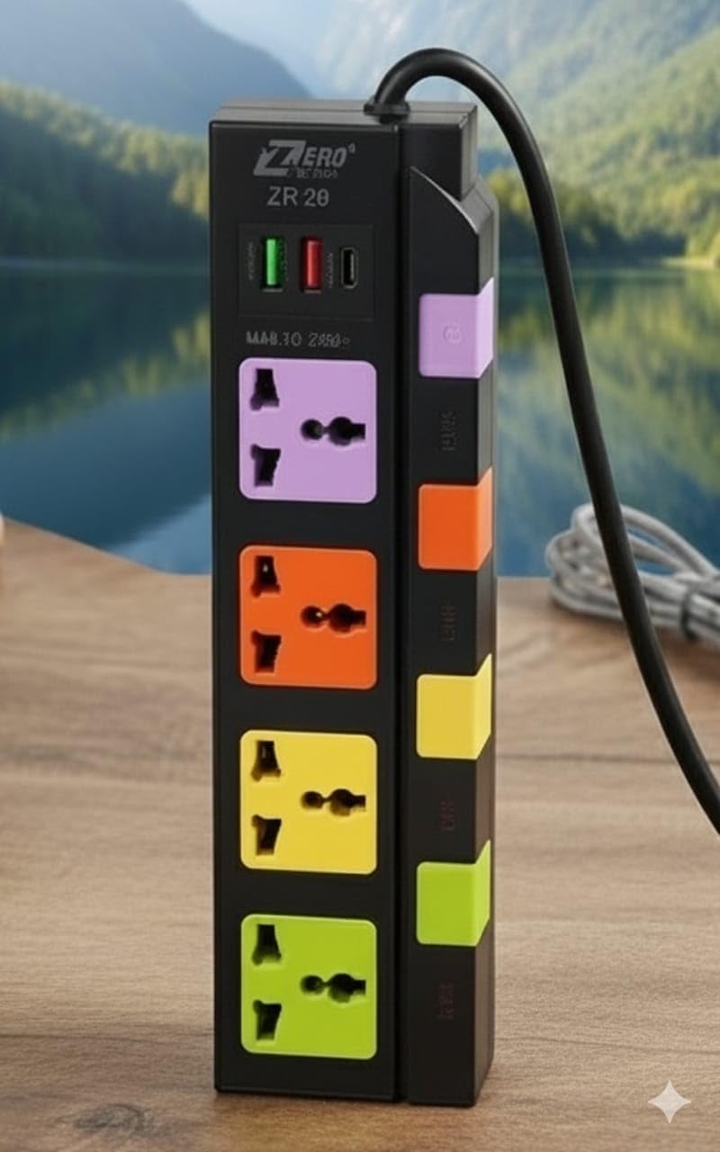 Power Strip (Power Strip 4 Outlets & 2 USB + Type-C Port Switch Per ...