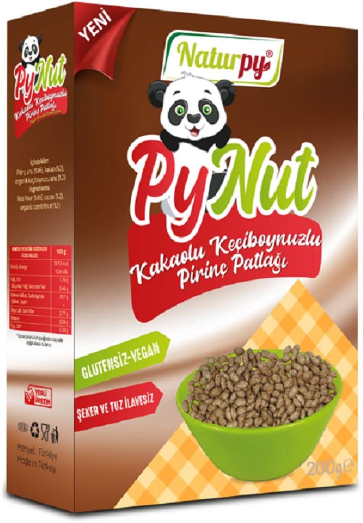 Naturpy Pynut Kakaolu Keçiboynuzlu Glutensiz Pirinç Patlağı : Amazon ...