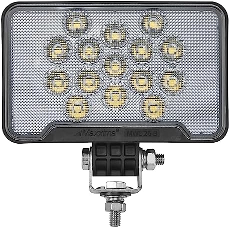 Amazon.com: Maxxima Rectangular 15 LED Work Light, 900 Lumens, 12/24VDC ...