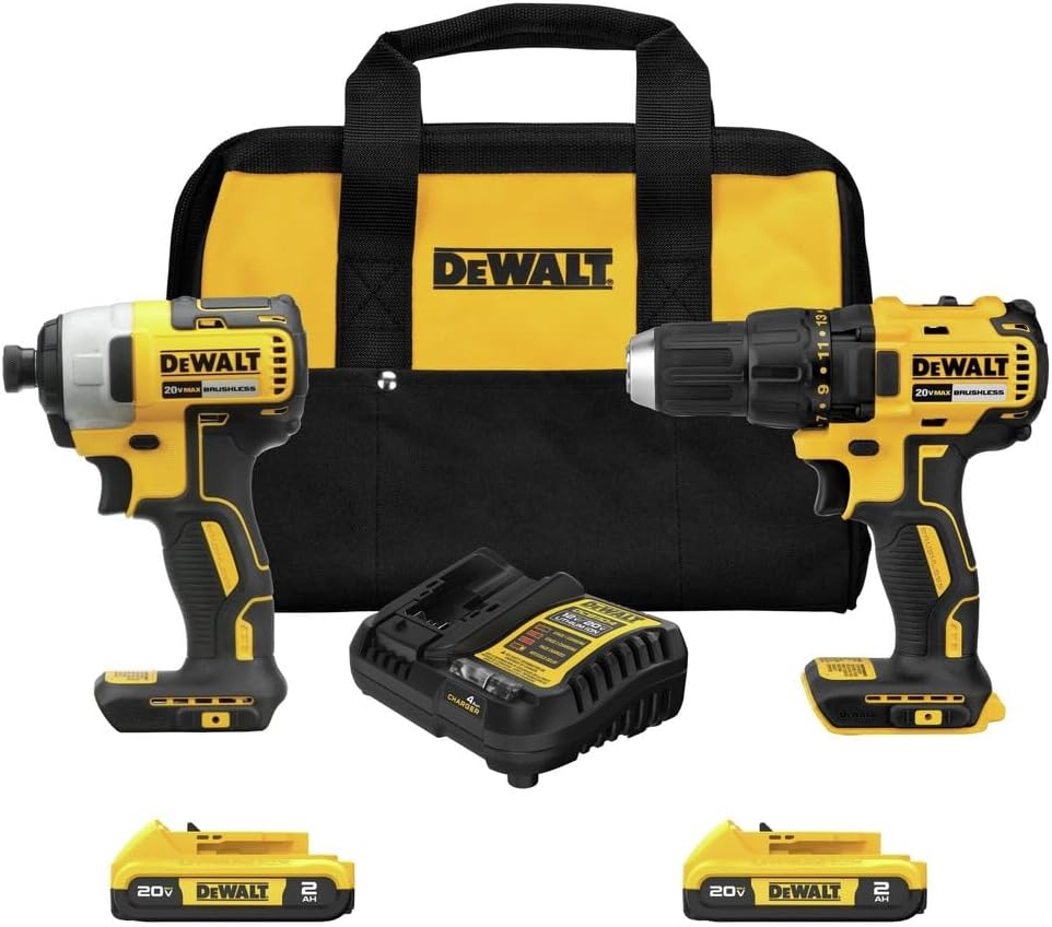 DEWALT 20V MAX Power Tool Combo Kit, Cordless Power Tool Set, 2-Tool ...
