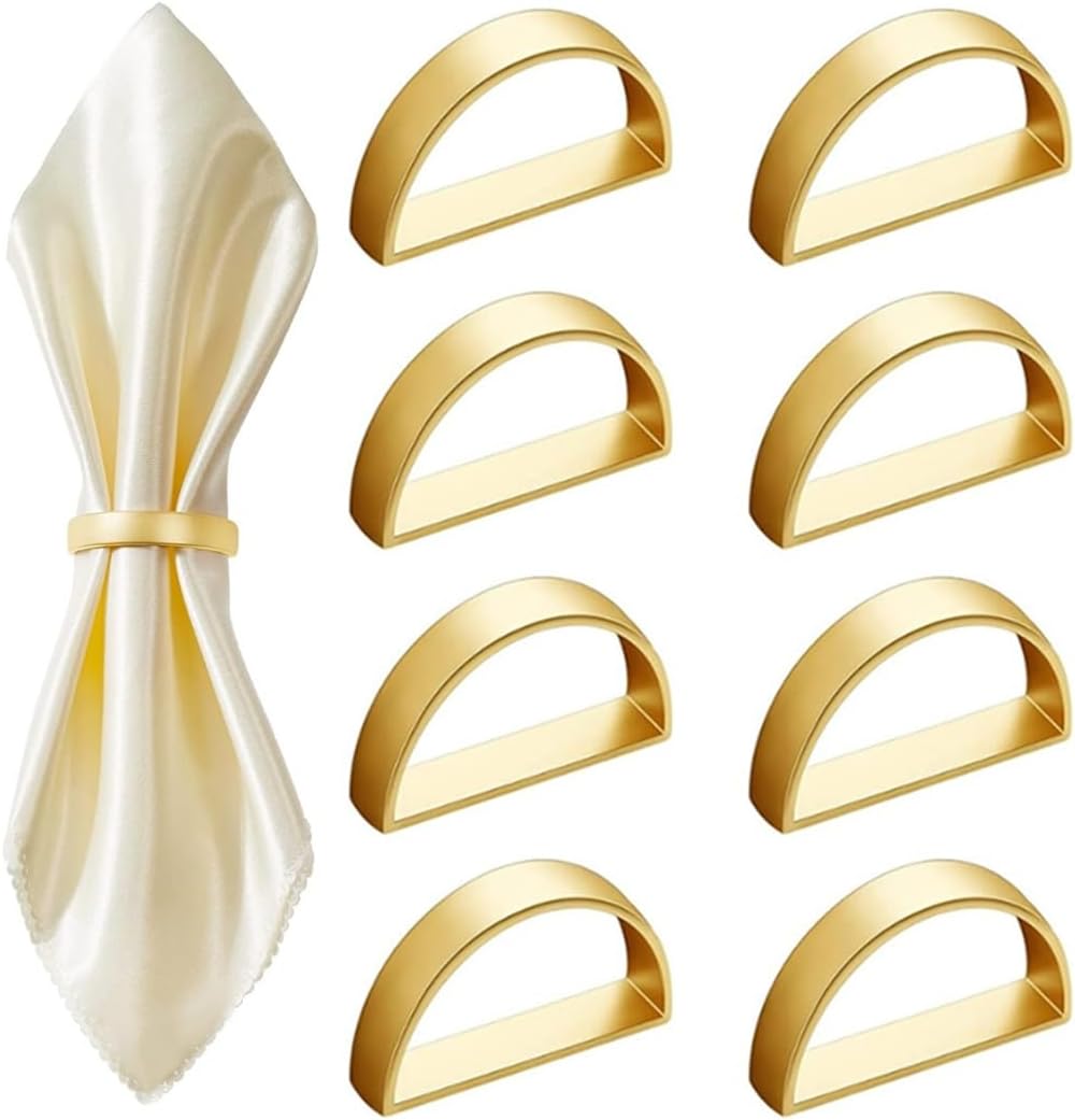 JOCXZI Napkin Rings, Metal Napkin Rings, Napkin Rings Gold Napkin Ring ...
