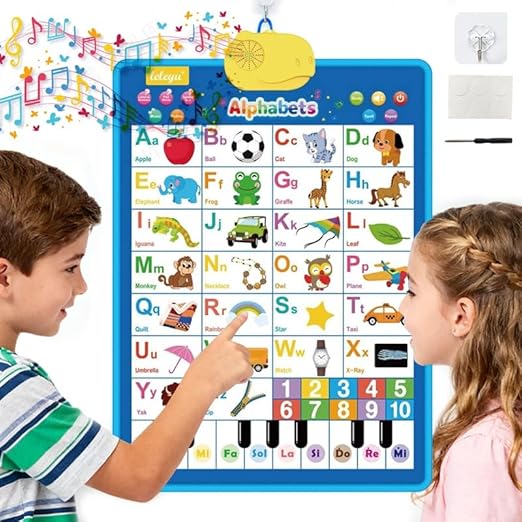 Amazon.com: Electronic Alphabet Wall Chart, Talking ABC & 123s Music ...
