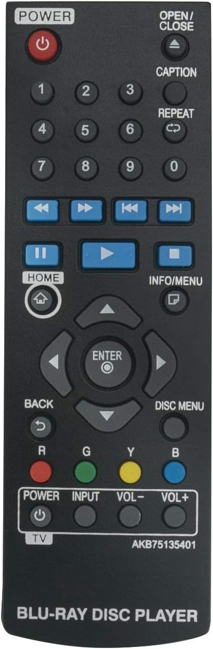 Amazon.com: New Replace Remote Control AKB75135401 fit for LG DVD Blu ...