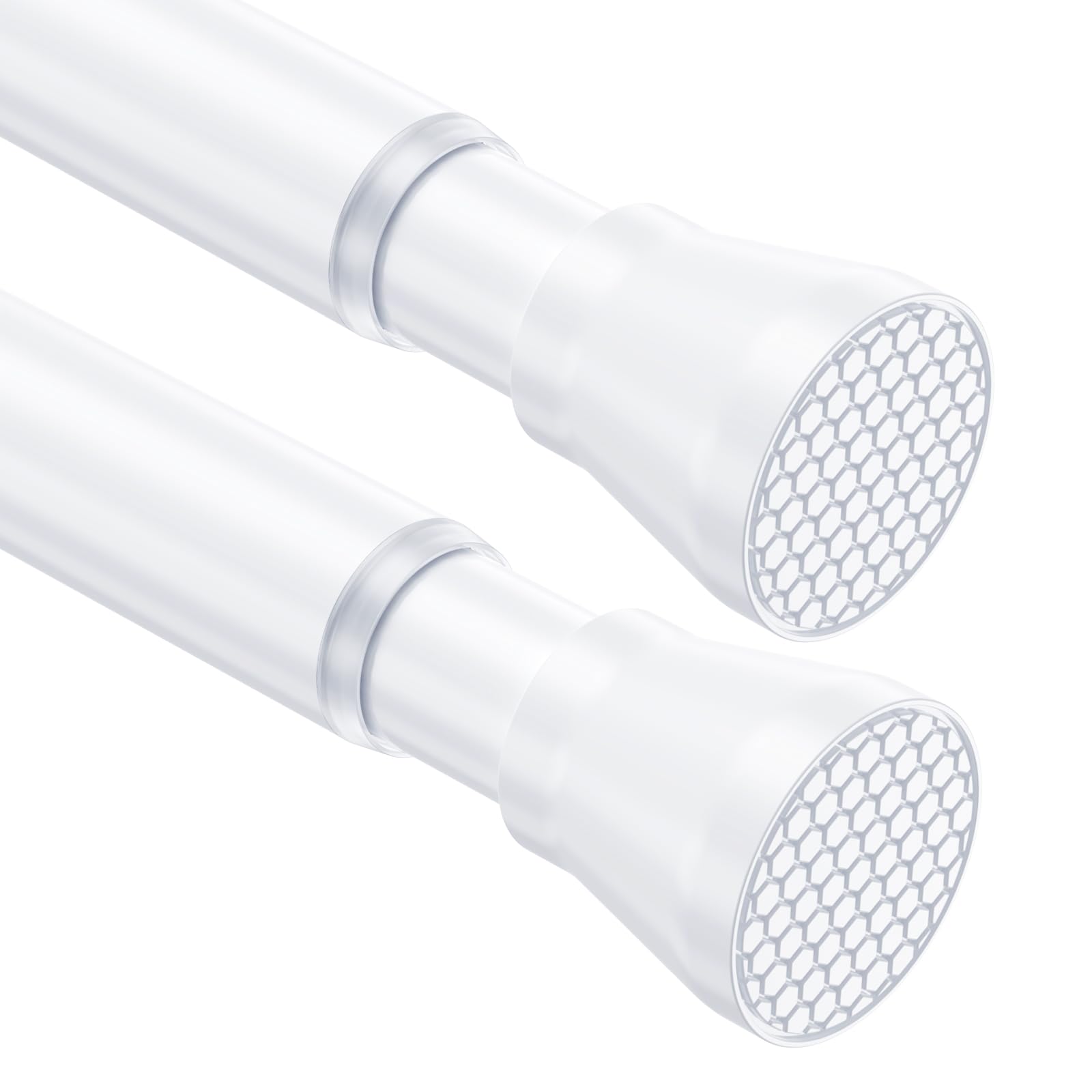 Snapklik.com : 2PCS White Tension Curtian Rod 34-59 Inch Spring Tension ...