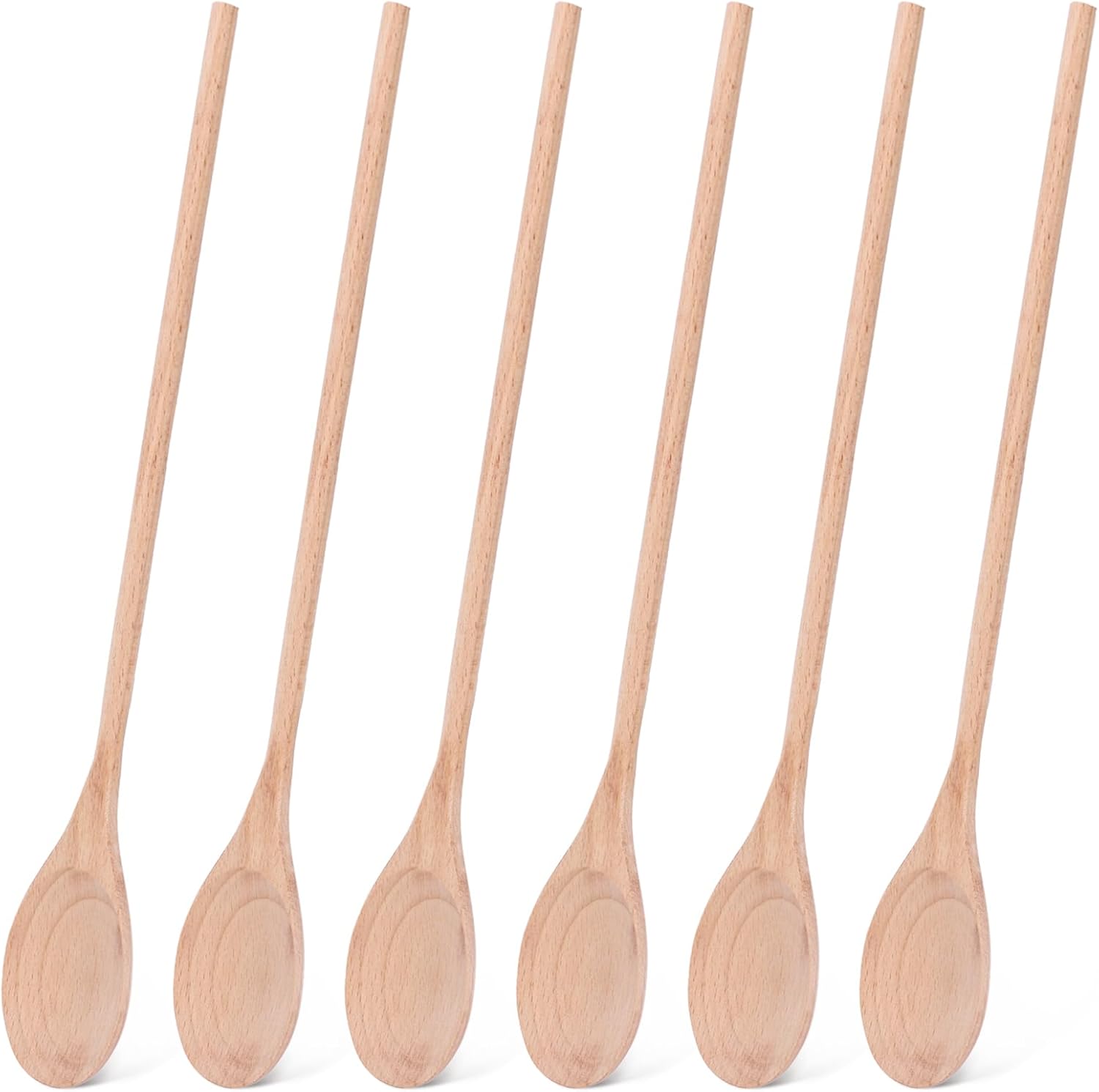 Amazon.com: HANSGO 6PCS Wooden Spoons, 14 Inch Long Handle Cooking ...